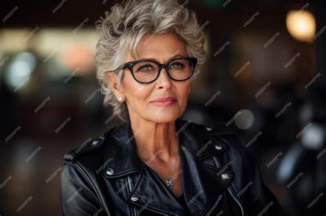 Premium Photo Portrait Of A Beautiful Senior Woman Wearing Glasses