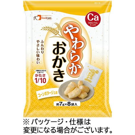 【楽天市場】【お取寄せ品】 フードケア やわらかおかき コーンポタージュ味 約7g／袋 1セット（96袋：8袋×12パック） 【送料無料】：ぱ