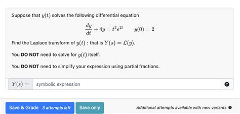 Solved Suppose That Yt ﻿solves The Following Differential