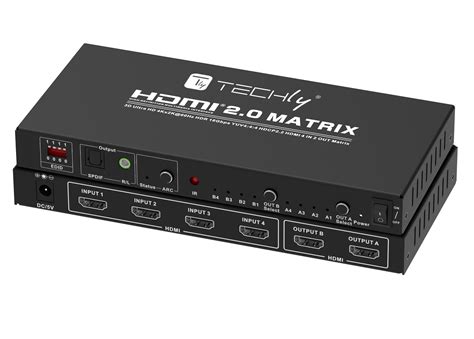 Switch Matrix Techly HDMI 2 0 4x2 3D Ultra HD 4K