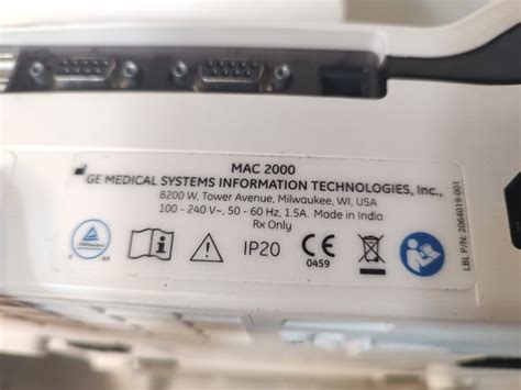 Ge Mac 2000 Ecg System For Sale