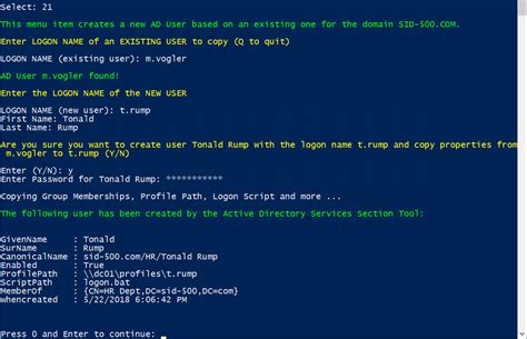 Active Directory Domain Services Section Version 1 1 SID 500 COM