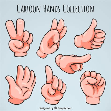 Pack De Manos De Dibujos Animados Descargar Vectores Gratis
