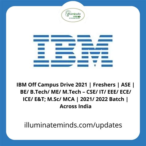 IBM Off Campus Drive Freshers ASE BE B Tech ME M Tech â CSE IT EEE ECE ICE