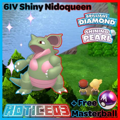 6iv Shiny Nidoqueen Pokemon Brilliant Diamond Shining Pearl Etsy