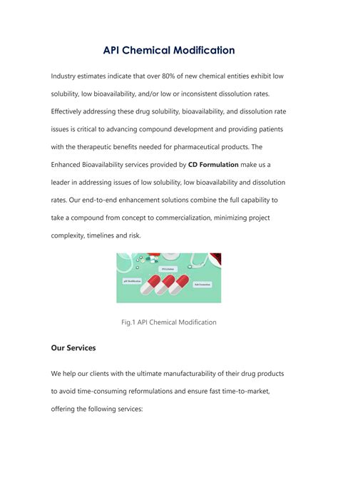 Api Chemical Modification By Cd Formulation Issuu