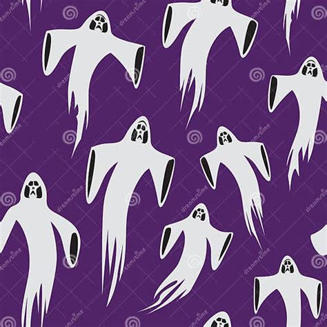 Seamless Wight Pattern Stock Vector Illustration Of Ghost 26260559