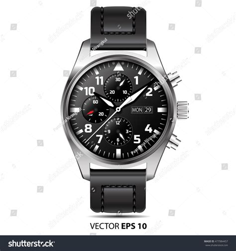 Watch Chronograph Design Vector Isolated Illustration Stock Vector Royalty Free 477984457