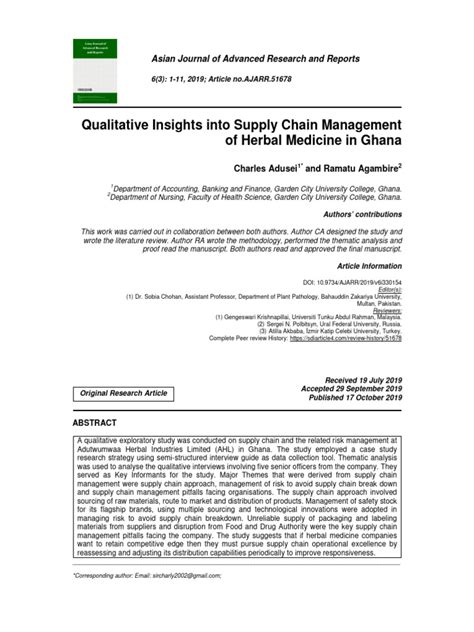 Supply Chain Management Pdf Supply Chain Risk