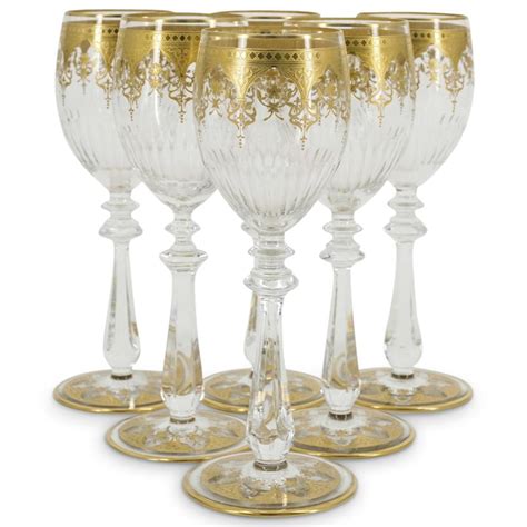 Sold At Auction 6 Pc Baccarat Crystal Prestige Claret Wine Glasses