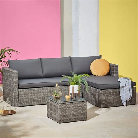 Grey Rattan Garden Corner Sofa Set Paragon Competitions