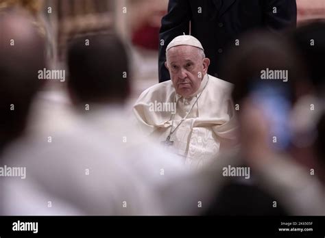 Vatican City Vatican 11th Oct 2022 Pope Francis Celebrates A Mass