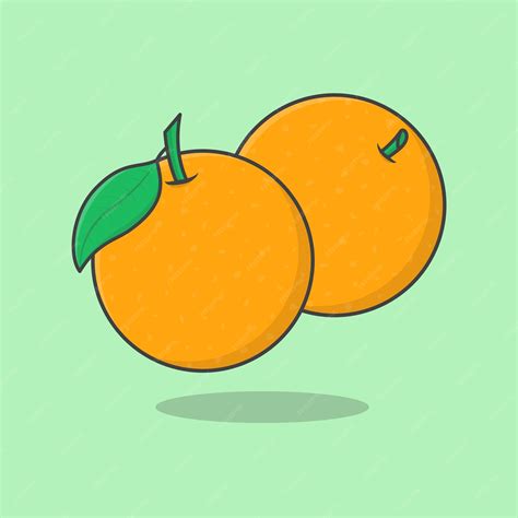 Premium Vector Orange Fruit Cartoon Vector Illustration Fresh Orange