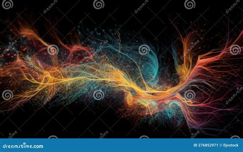 Futuristic Galaxy Illustration With Vibrant Colors Flowing Smoothly Generated By Ai Stock