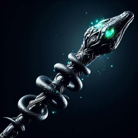Premium Ai Image The Magic Staff For The Summoning Of The Greeneyed