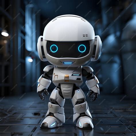 Premium Photo A Cute Kawaii Robot With 3d Max Modeling Style