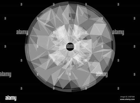 Abstract Illustration Of Spirograph Element Against Black Background