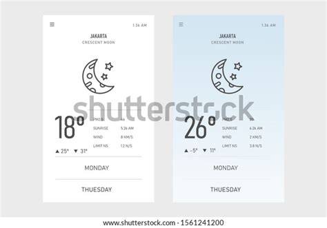 Modern Ui Ux Gui Interface Weather เวกเตอร์สต็อก ปลอดค่าลิขสิทธิ์ 1561241200 Shutterstock
