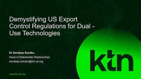 Demystifying US Export Control Regulations For Dual Use Technologies PDF