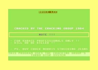 CSDb Bruce Lee By The Cracking Group 1984