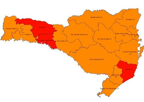 Nova matriz de risco tem três regiões em Risco Gravíssimo em SC SCC
