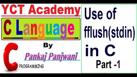 C Language In Hindi Fflush Function Part 1 Youtube