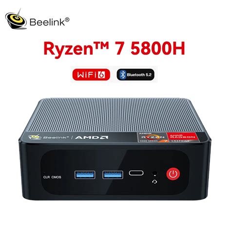 Мини ПК Beelink SER5 Pro Ryzen 7 5800H, Windows 11 Pro DDR4 32 ГБ 512 ...