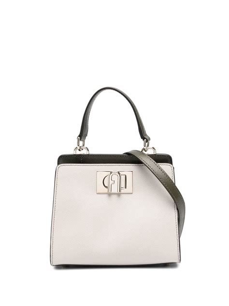 Furla Mini Perla Tote Bag Neutrals Farfetch Uk