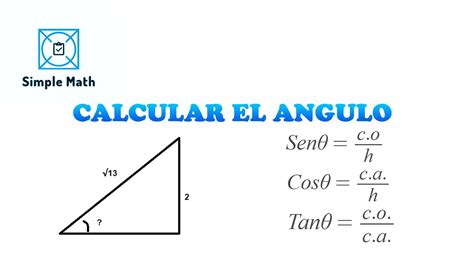 CALCULAR UN ÁNGULO CON RAZONES TRIGONOMÉTRICAS YouTube