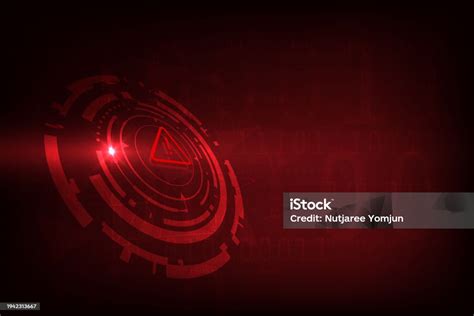 Vector Abstract Risk Warnning Symbol Danger Concept Futuristic Computer