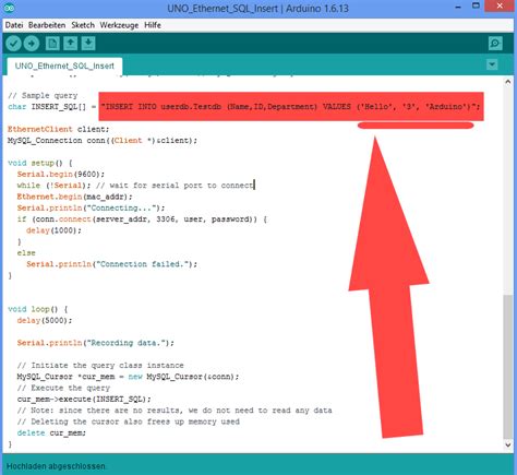 Sql Datenlogger Mit Dem Arduino Ii Products And Solutions