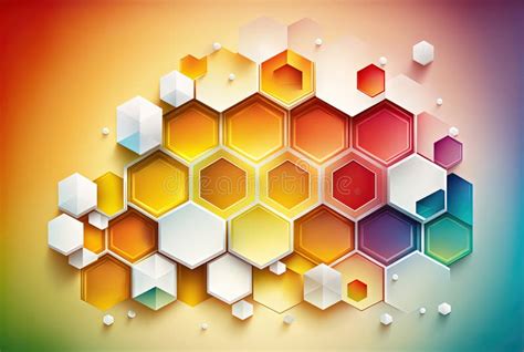 abstract scientific background with hexagonal pattern technology and
