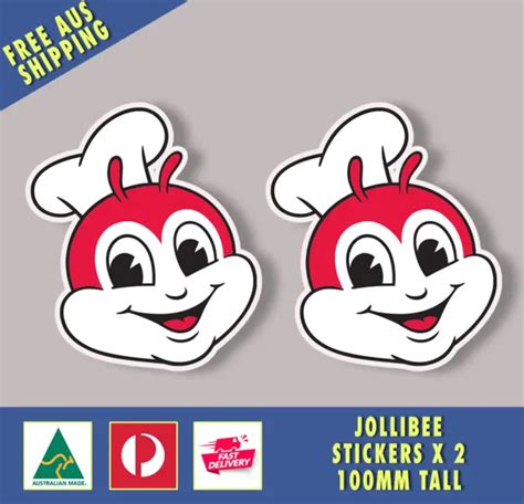 Jollibee Style Peeking Peeping Peeker Jdm Filipino Sticker Twin Pack