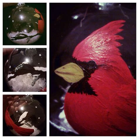 Hand Painted Cardinal Christmas Ornament By Kayleigh Doucette