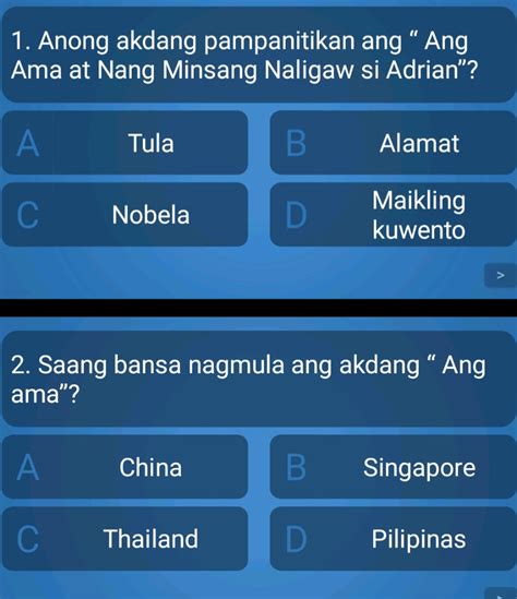 1 Anong Akdang Pampanitikan Ang Ang Ama At StudyX