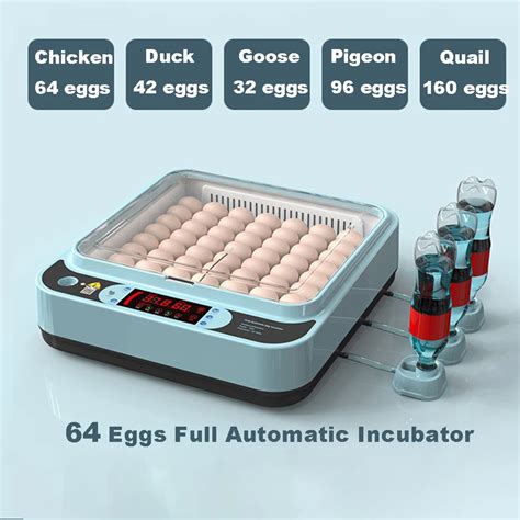 계란 64 개 자동 인큐베이터 닭 오리 메추라기 부화용 알 부화 기계 지능형 농장 용품 Aliexpress