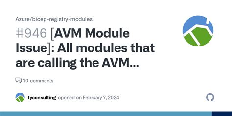 Avm Module Issue All Modules That Are Calling The Avm Private