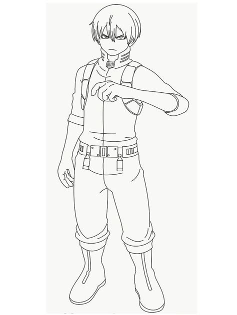 Cara Todoroki Fresco Para Colorear Imprimir E Dibujar Coloringonlycom