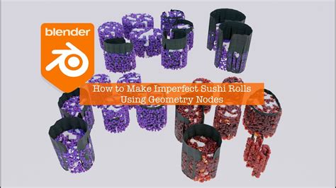 LIVENODING Procedural Sushi Rolls Using Geometry Nodes YouTube