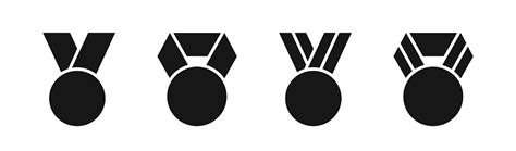 메달 아이콘 벡터 세트입니다 어워드 로고 메달 벡터 아이콘입니다 수상 및 상금 트로피 보상 Championship에 대한 스톡 벡터 아트 및 기타 이미지 Istock