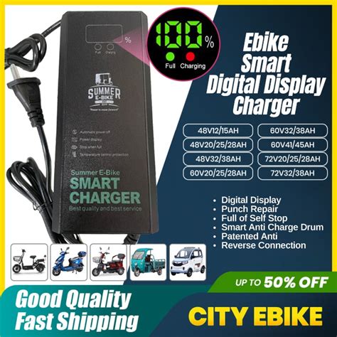 Intelligent Ebike Battery Charger Digital Display Charger 48v32ah