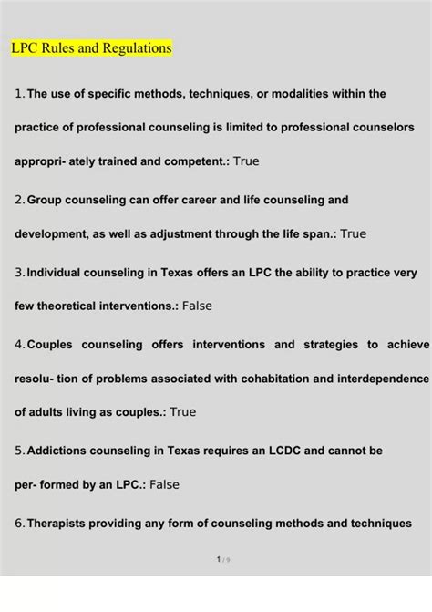 Lpc Professional Conduct And Regulation Pcr Exam Questions And Answers 2022 2023 Verified