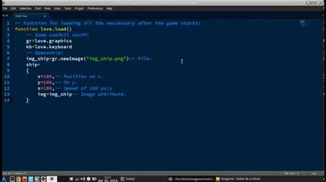 creating a little video game in the lÖve framework 0 9 1 youtube