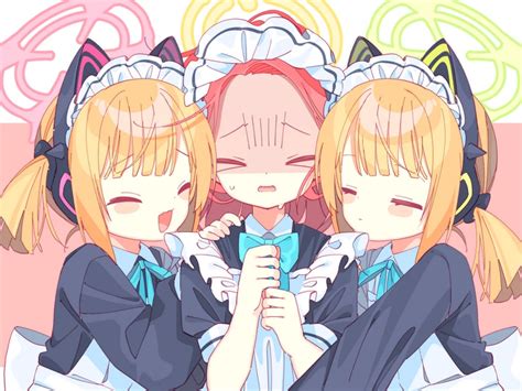Momoi Midori Yuzu Yuzu Momoi And 1 More Blue Archive Drawn By