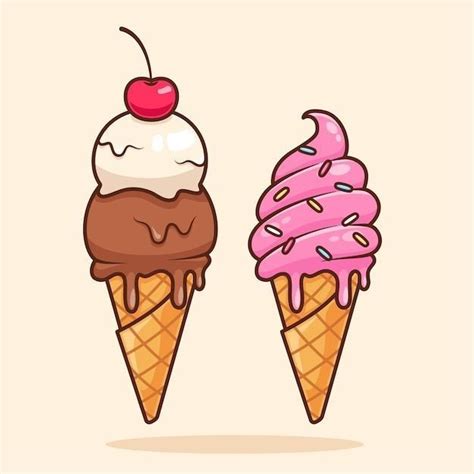 Pin by ถ Sangpitak on คนดวยรป Ice cream illustration Ice cream art