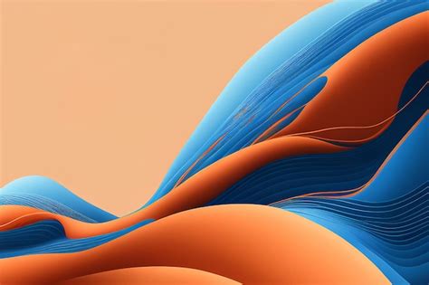 Premium Photo Abstract Background Blue Orange Modern Geometric Shape