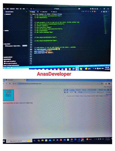 anas bilal on linkedin dommanipulation javascript webdevelopment