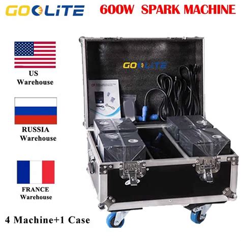 Nessuna Tassa 4x Macchina Per Scintille Fredde Con 1xFlycase 600w