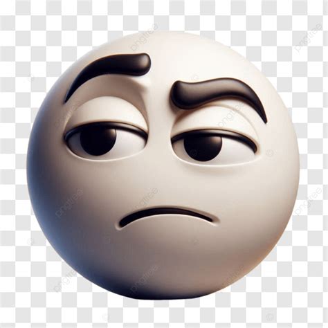 Face With Raised Eyebrow Emoji Realistic 3d Face With Raised Eyebrow