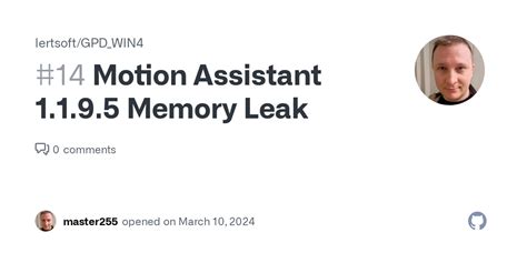 Motion Assistant 1195 Memory Leak · Issue 14 · Lertsoftgpdwin4